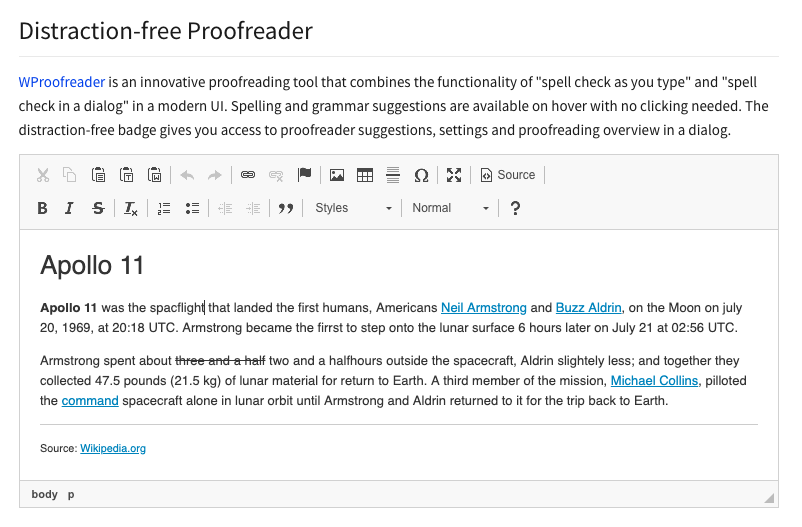 click on "source" button disabled the plugin. · Issue #25 · WebSpellChecker/wproofreader · GitHub