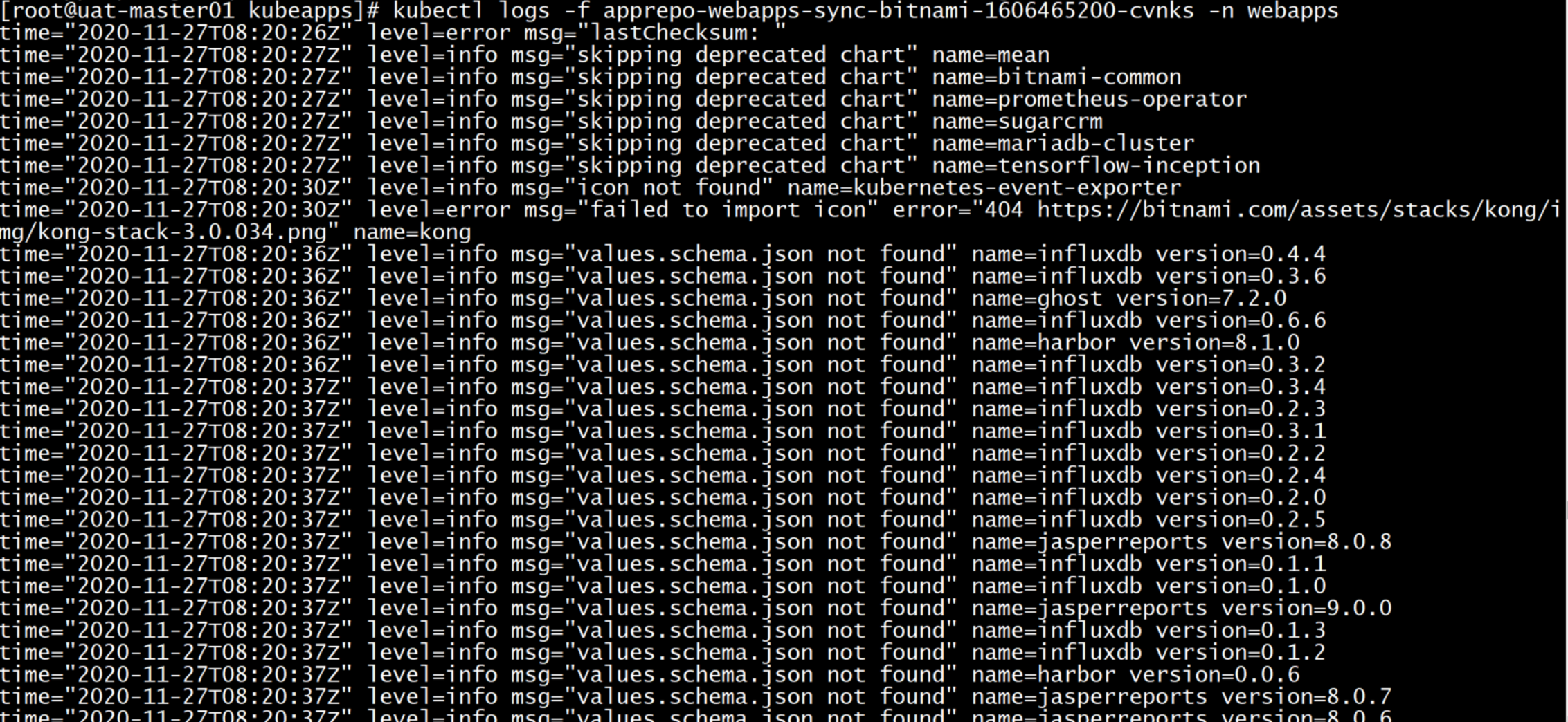 ERROR: relation "files" does not exist at character 34 · Issue #2188 · vmware-tanzu/kubeapps ...