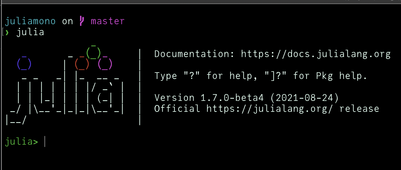 The Julia banner looks strange · Issue #118 · cormullion/juliamono · GitHub