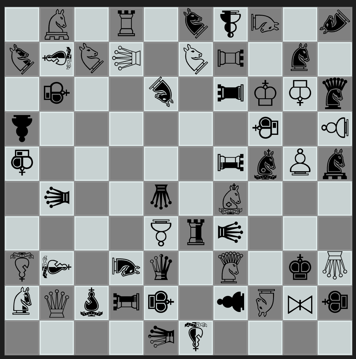Add fairy-chess glyphs such as U+1FA4F: WHITE CHESS KNIGHT-ROOK, and ...