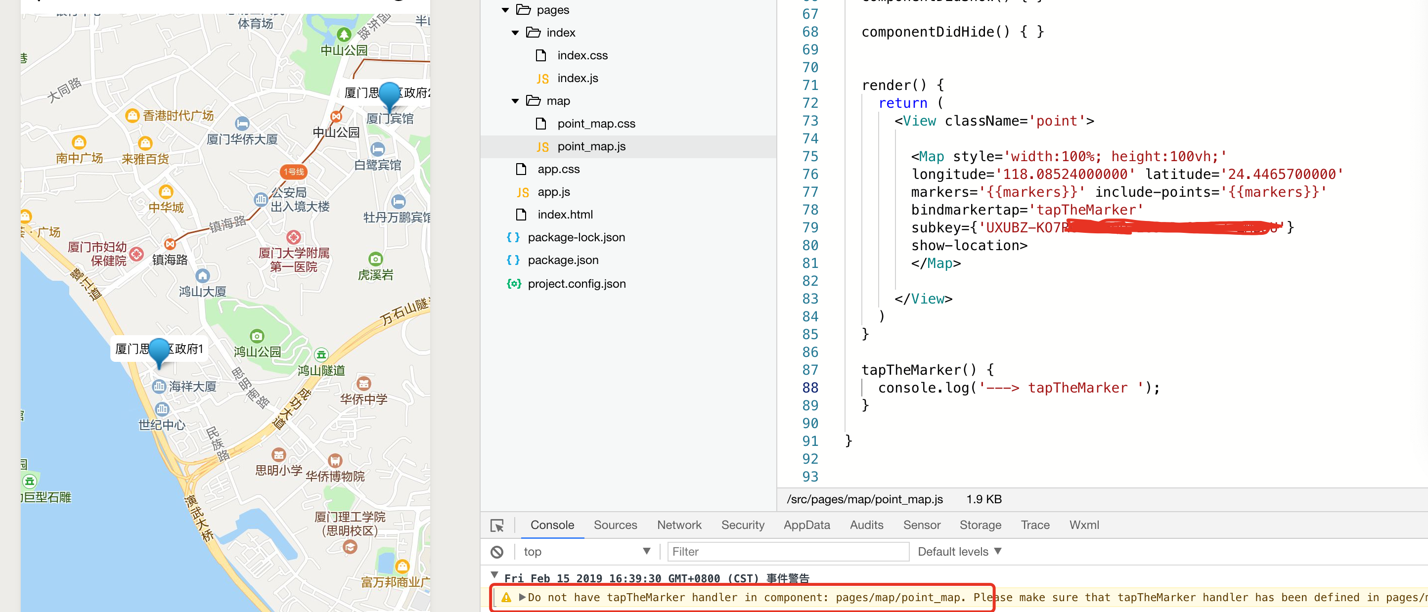 地图图标的点击事件bindmarkertap没有效果 · Issue #2147 · NervJS/taro · GitHub