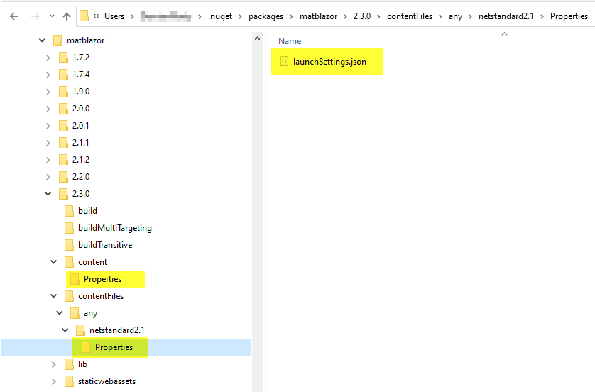 remove the launchSettings from the nuget package · Issue #476 · SamProf/MatBlazor · GitHub