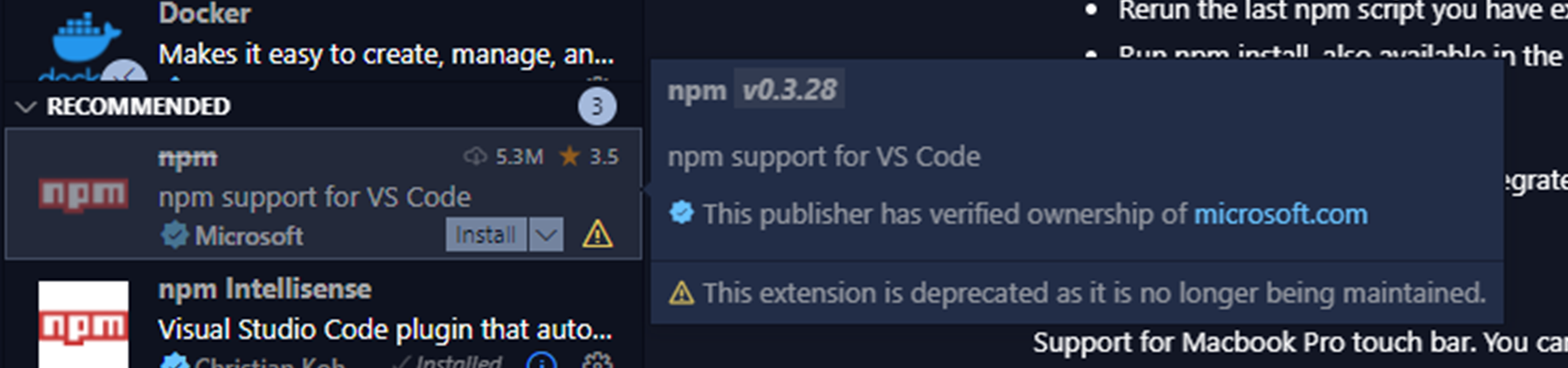 Don T Recommend Deprecated Extensions · Issue 153912 · Microsoft Vscode · Github