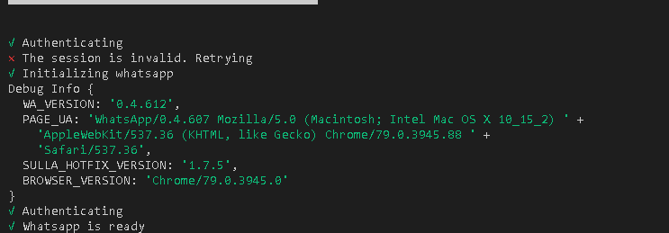 Hanging on Initializing whatsapp · Issue #90 · open-wa/wa-automate-nodejs · GitHub