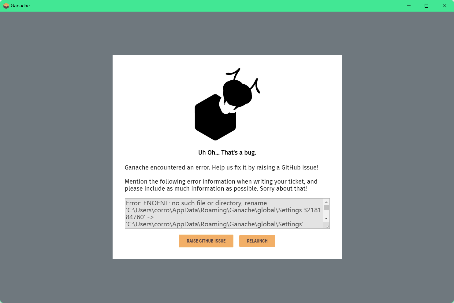 System Error: can't launch Ganache after intalling it through `.appx` · Issue #4406 ...