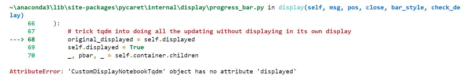 [BUG]: compare_models() display ERROR · Issue #2640 · pycaret/pycaret · GitHub