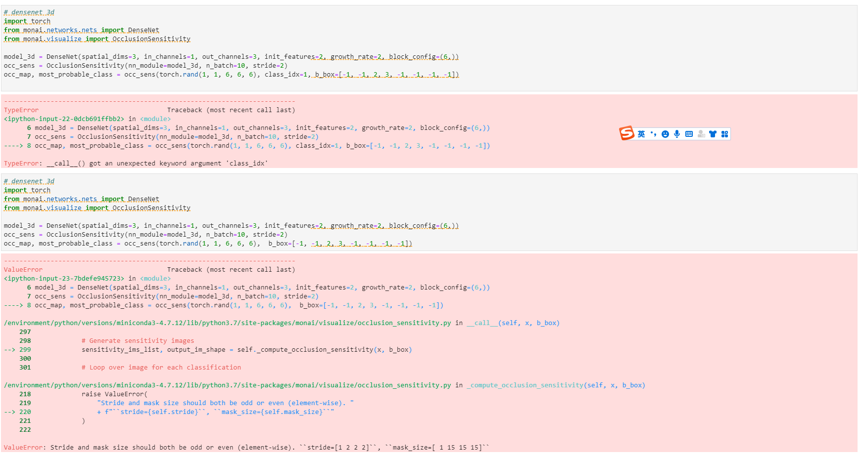 Official OcclusionSensitivity example is not workable · Issue #2030 · Project-MONAI/MONAI · GitHub