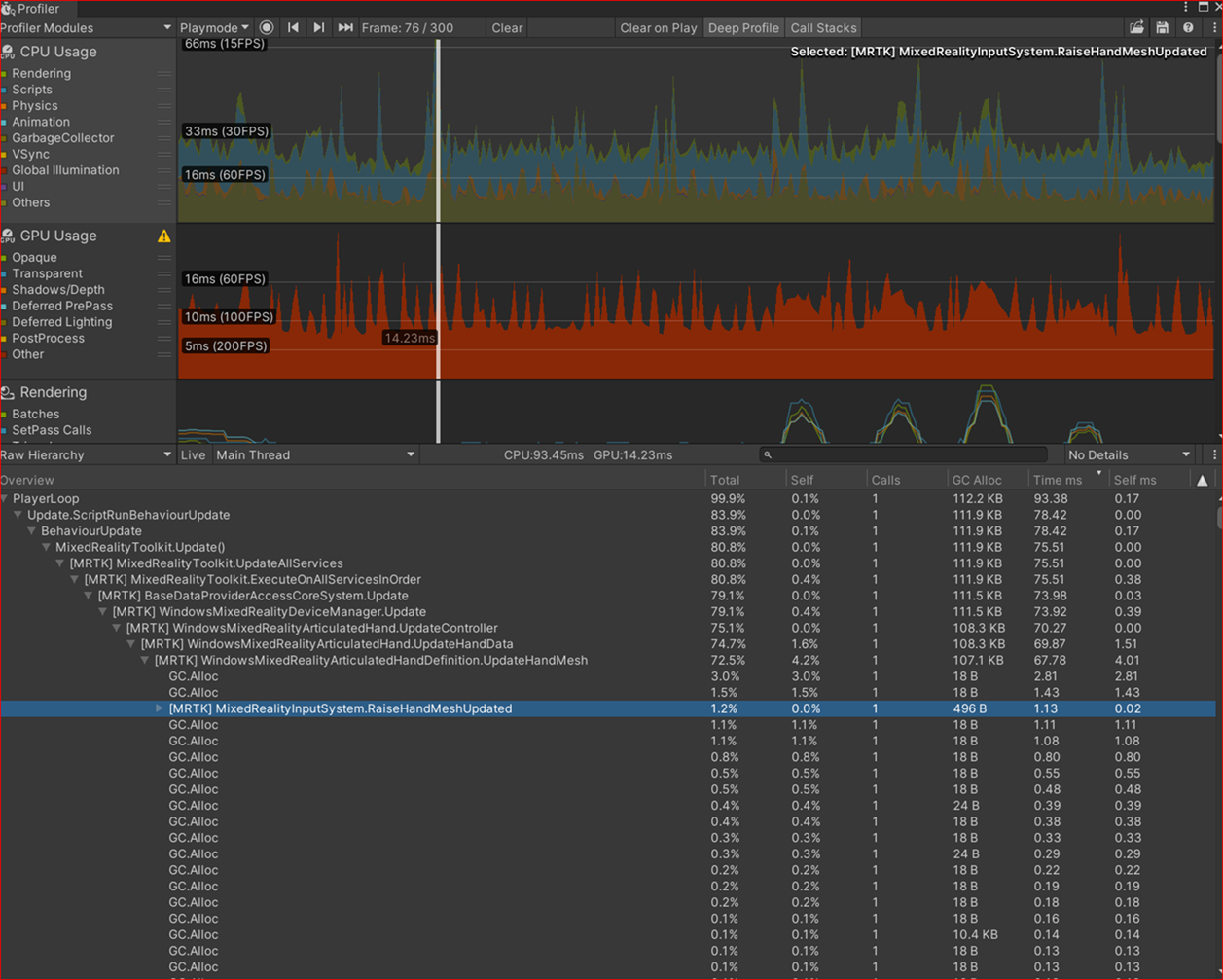 GC Spikes with Hand Tracking · Issue #9400 · microsoft/MixedRealityToolkit-Unity · GitHub