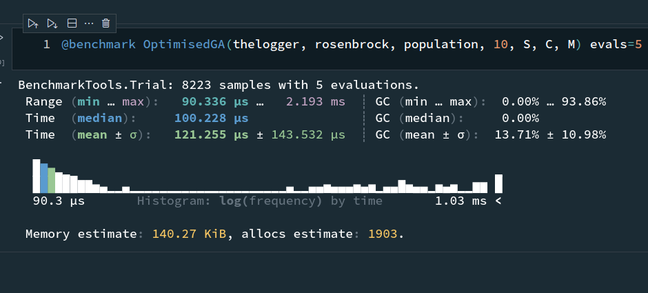 Create a BenchmarkTools report about opt-calls · Issue #63 · ntnu-ai-lab/EvoLP.jl · GitHub