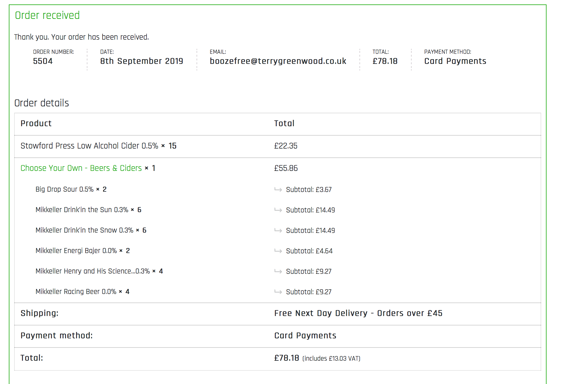 Rounded amount subtotal with 0,01 cent added on order-received page ...