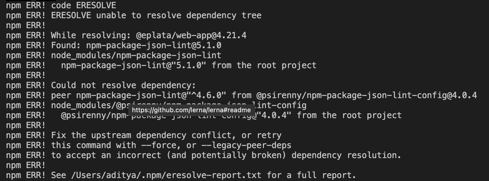 Peer/Dev Dependency Resolution Error · Issue #2822 · lerna/lerna · GitHub
