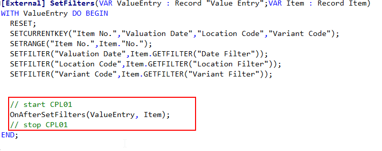 [Event Request] OnAfterSetFilters - SetFilters Function in Codeunit 5804 ItemCostManagement ...