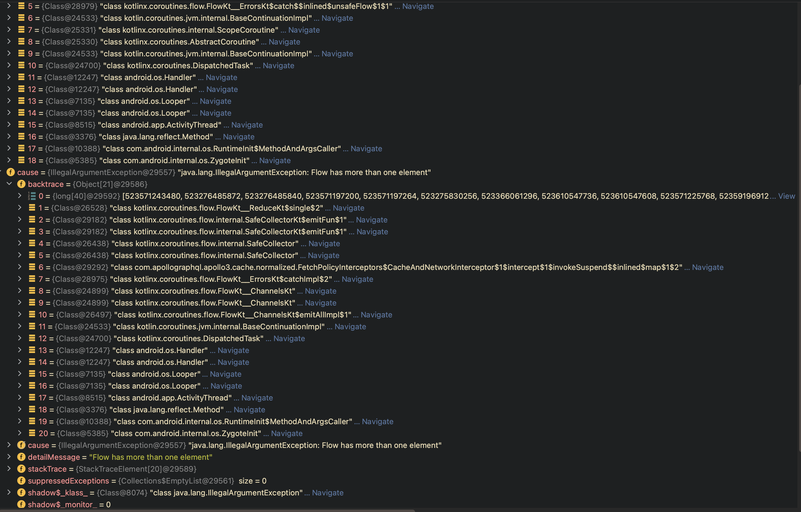 Toflow And Watch Result In Illegalargumentexception Flow Has More Than One Element · Issue