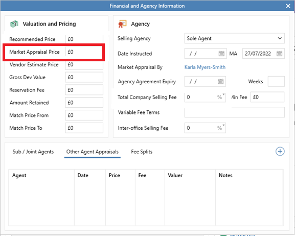 Expose "Market Apprasial Price" in Property.Selling · Issue #7434 · reapit/foundations · GitHub