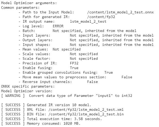 Model Inferencing Issue for LSTM Openvino IR model · Issue #1273 · openvinotoolkit/openvino · GitHub
