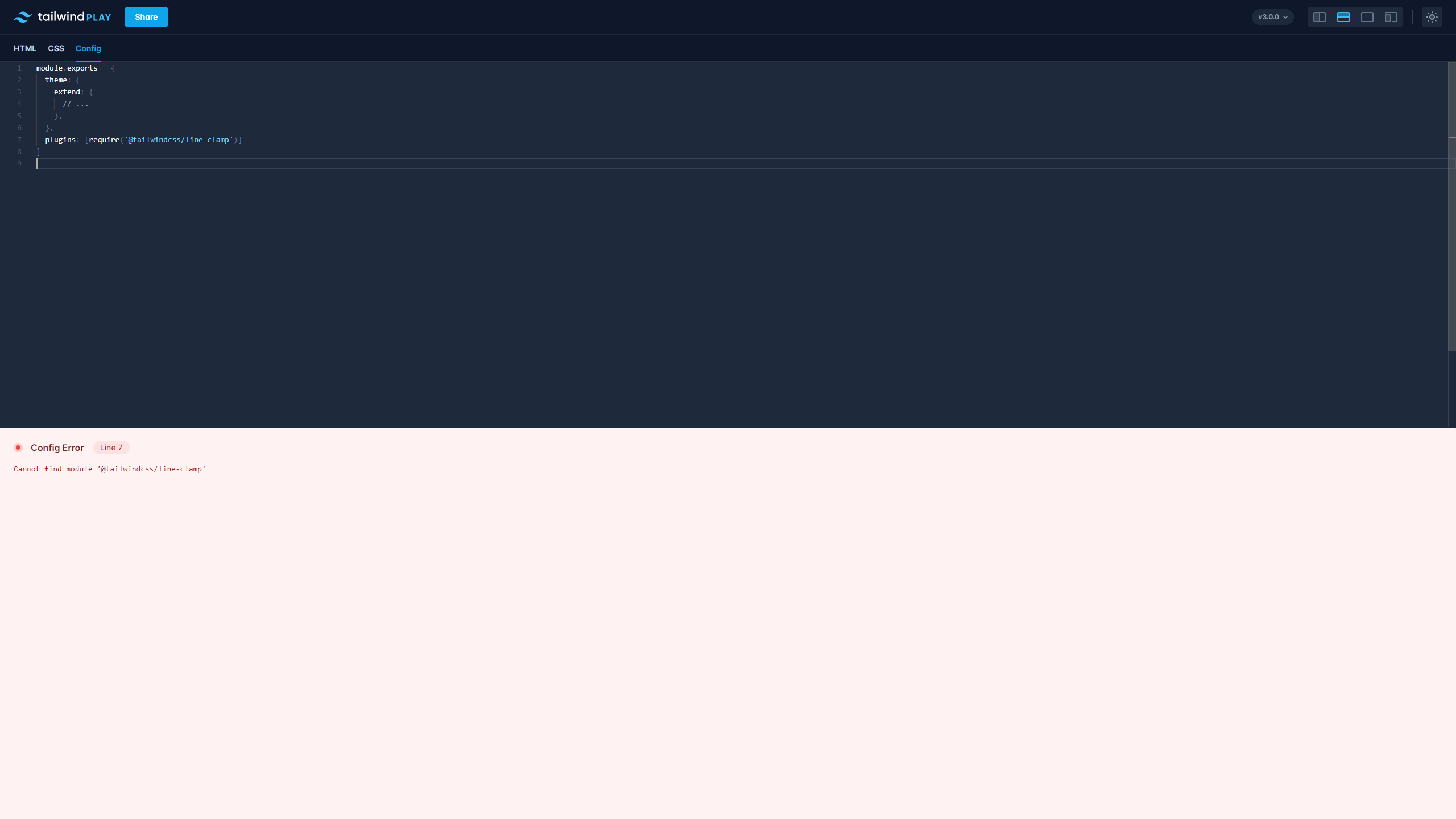 Possible Bug Line clamp Plugin Can t Be Loaded In Play tailwindcss 