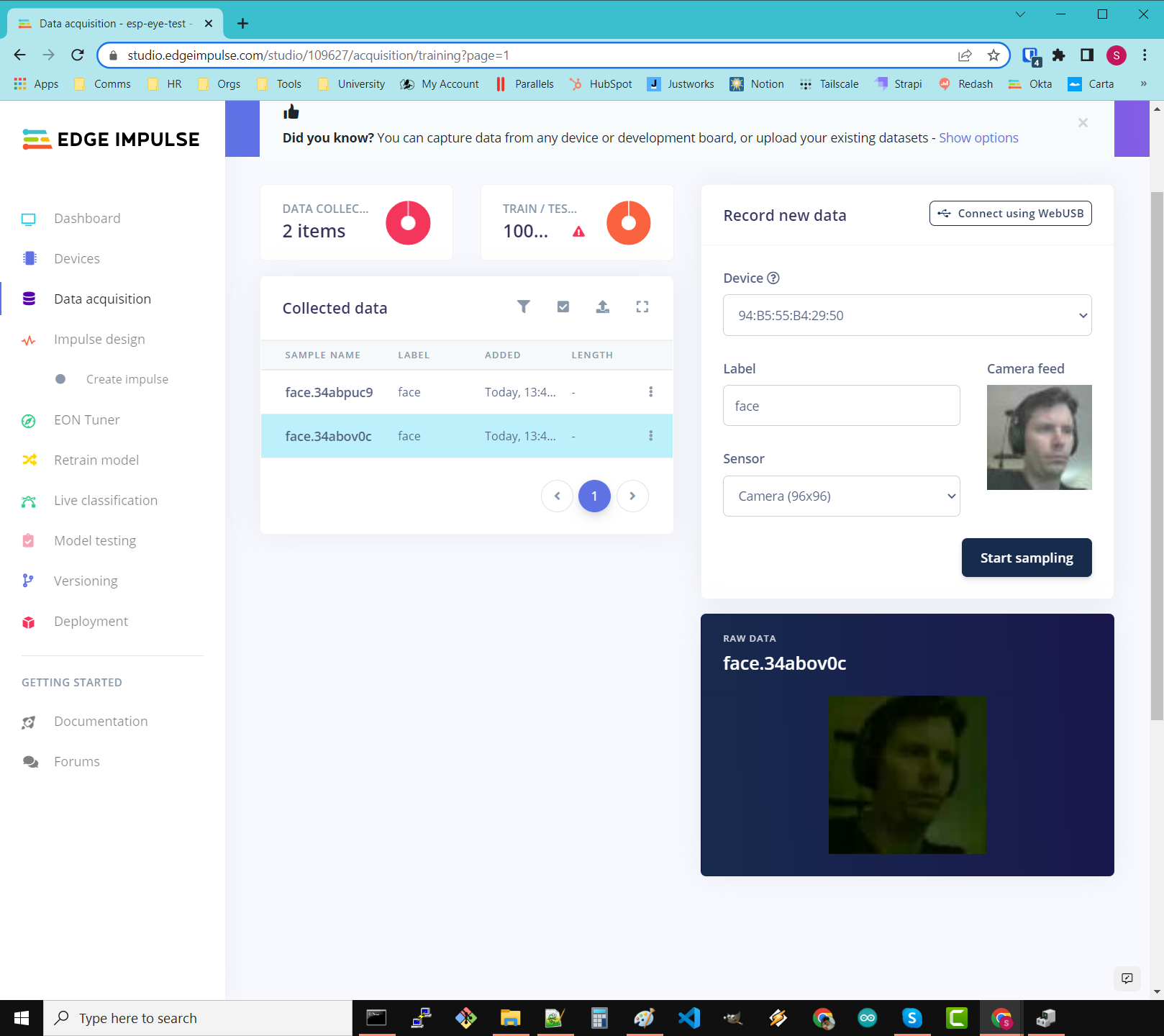 Captured images are dark and green · Issue #3 · edgeimpulse/firmware-espressif-esp32 · GitHub