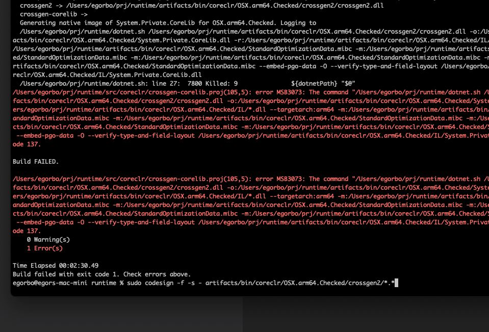 Ad-hoc codesign on macOS · Issue #65228 · dotnet/runtime · GitHub