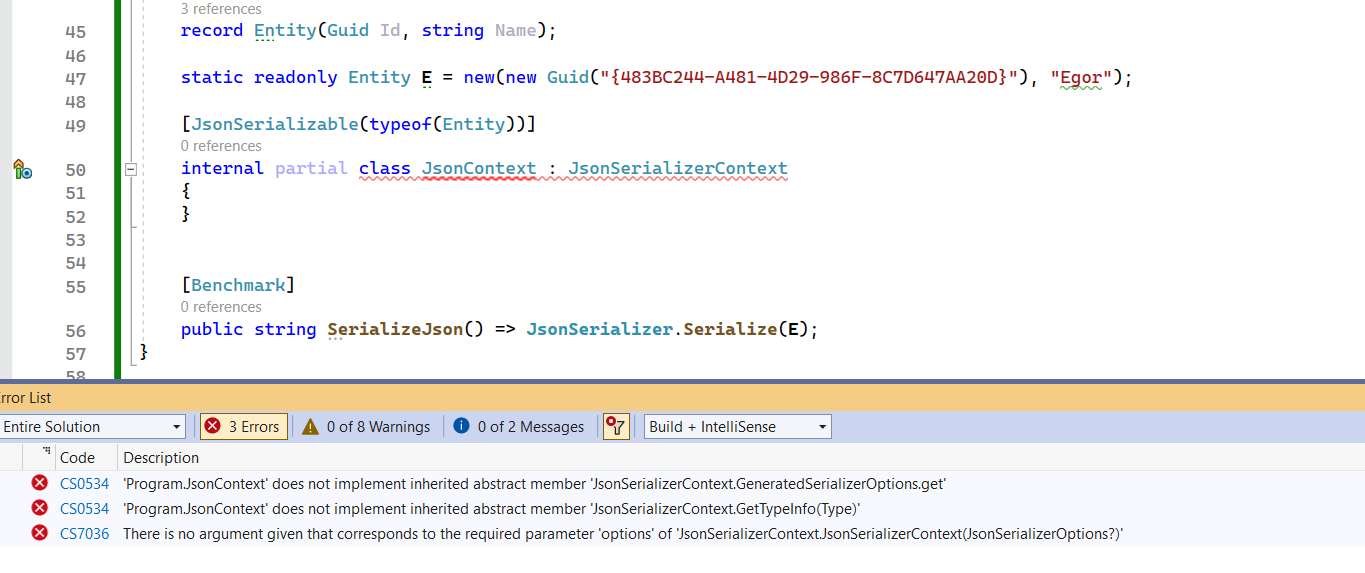 JSONSourceGenerator: JsonSerializerContext requiring implementing all functions in partial class ...