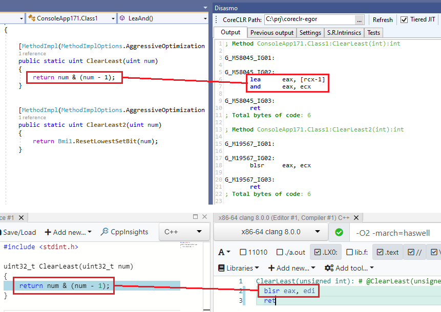 JIT: Recognize blsr in "x & (x - 1)" · Issue #13123 · dotnet/runtime · GitHub