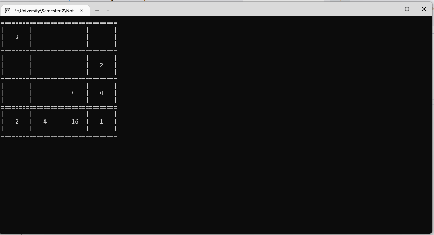 GitHub - AhmadShykh/1024-Game: A simple game of 1024 created in console ...