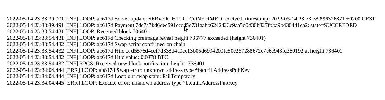 UI: Loop out to external address accepts invalid address (node public key) as input · Issue #368 ...