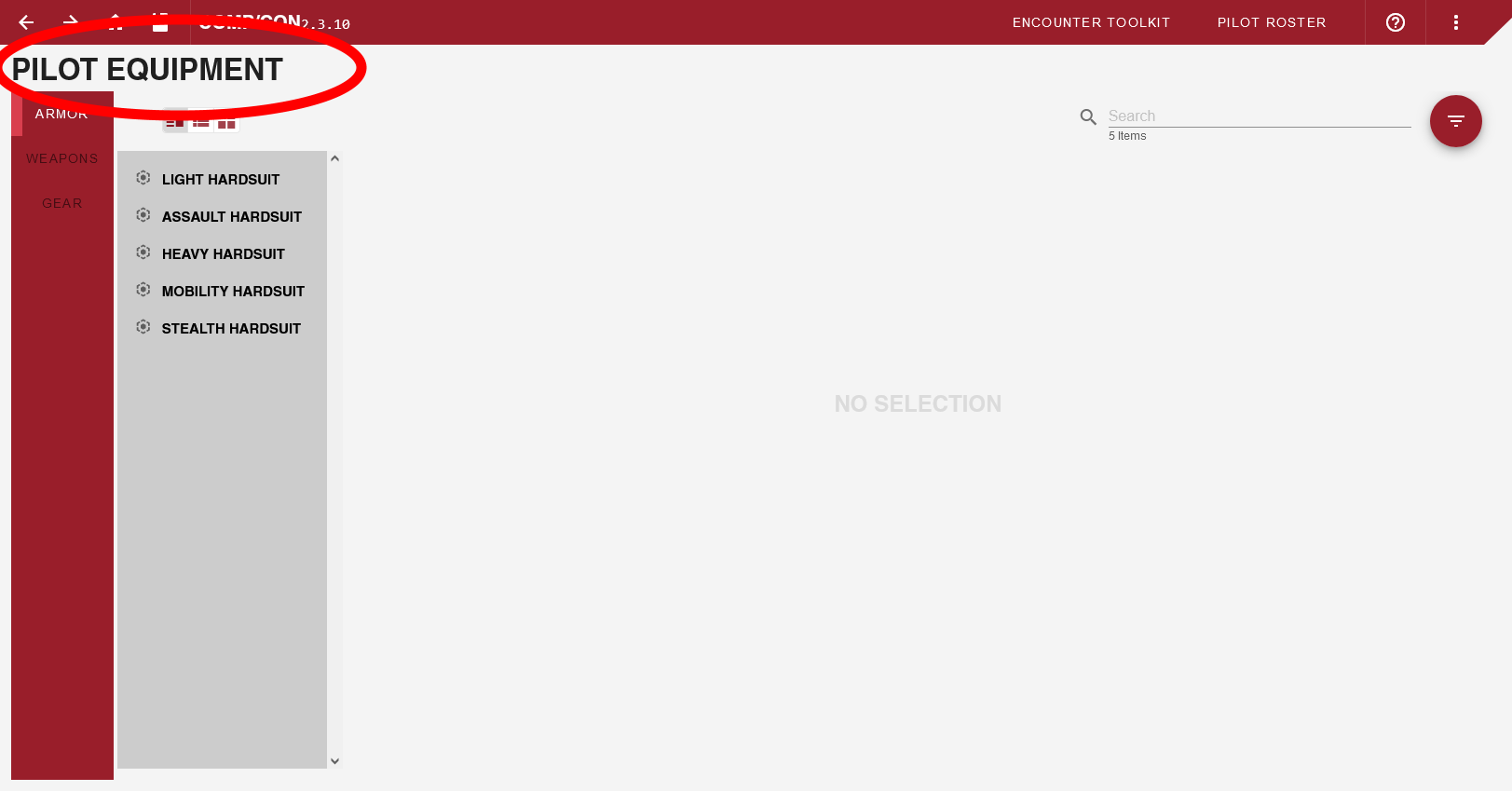 [BUG] Inconsistency in naming for Pilot Gear / Pilot Equipment · Issue ...