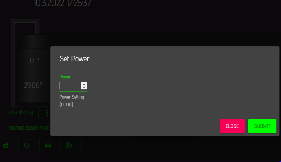 Suggestion: Slide bar for Actor Control · Issue #89 · craftbeerpi/craftbeerpi4 · GitHub