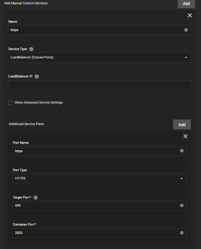 Add Manual Custom Services Error · Issue #8012 · truecharts/charts · GitHub