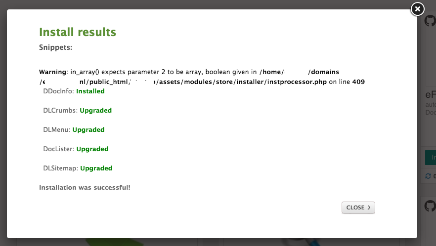 DocLister Extra install gives warning · Issue #463 · evolution-cms/evolution · GitHub