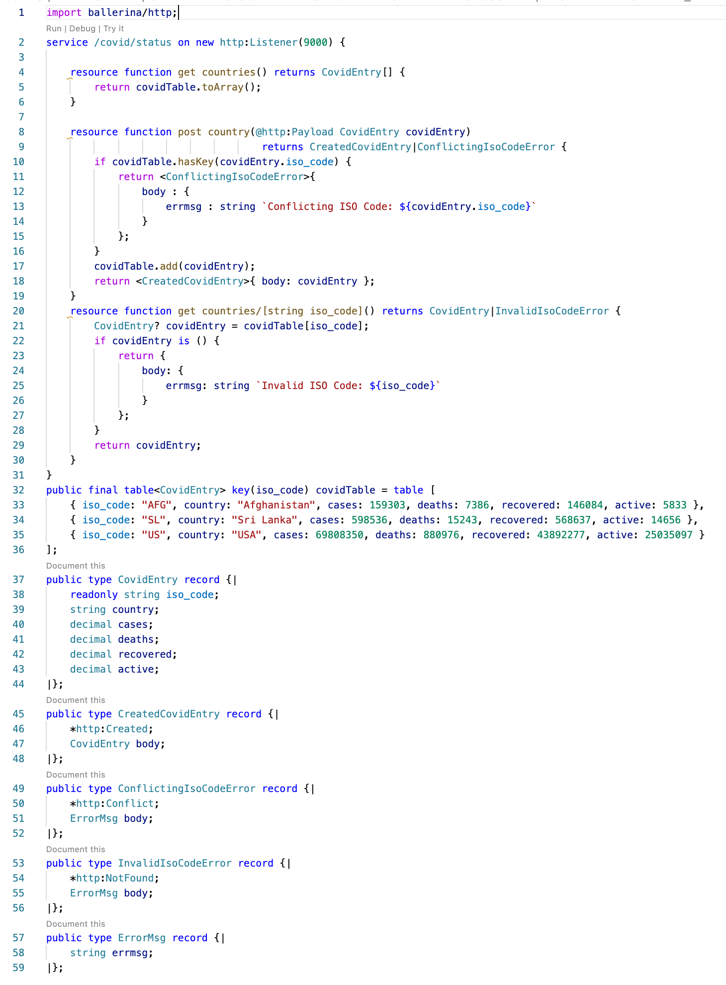 VSCode get messed up for the below code · Issue #166 · wso2/ballerina-vscode · GitHub