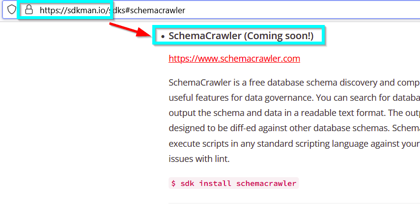 Add schemacrawler to SDKMAN! · Issue #563 · schemacrawler/SchemaCrawler · GitHub