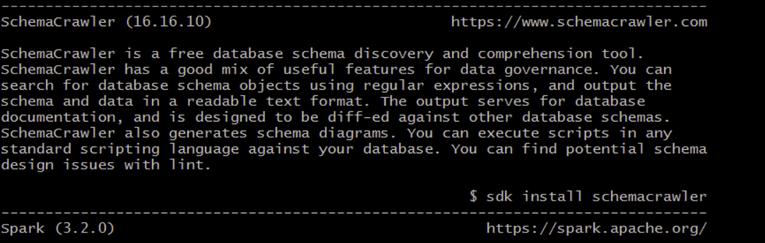 Add schemacrawler to SDKMAN! · Issue #563 · schemacrawler/SchemaCrawler · GitHub