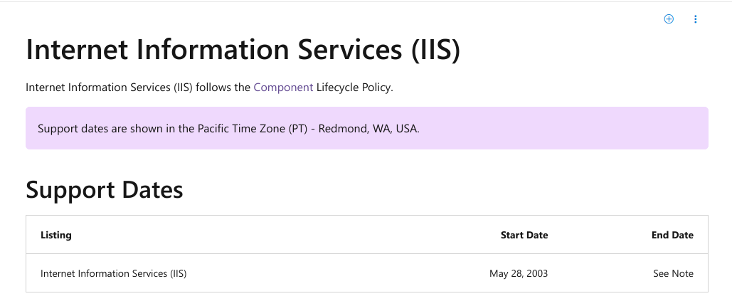 [Request - Product] Microsoft Internet Information Services (IIS ...