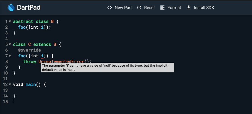 Why are non-nullable types allowed for optional parameters in abstract methods? · Issue #2676 ...