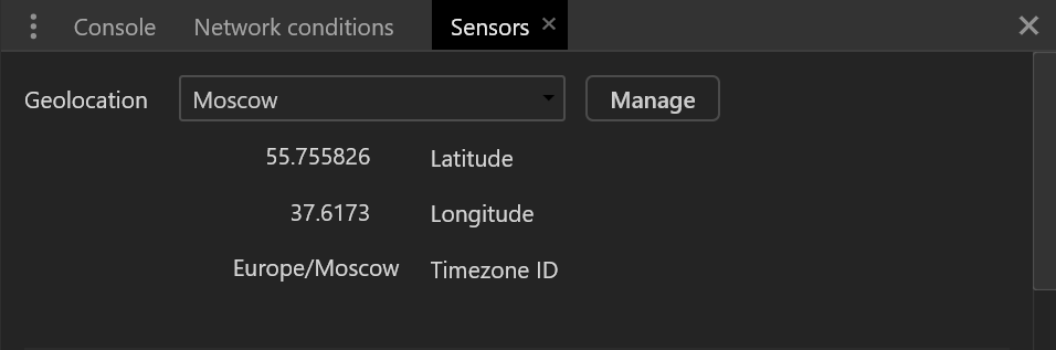 Chrome DevTools - GeoLocation override not working · Issue #8656 · google/WebFundamentals · GitHub