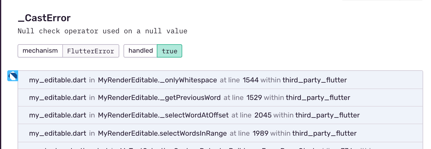 Sentry Flutter Does Not Report Offset Within Line · Issue 415 · Getsentry Sentry Dart · Github