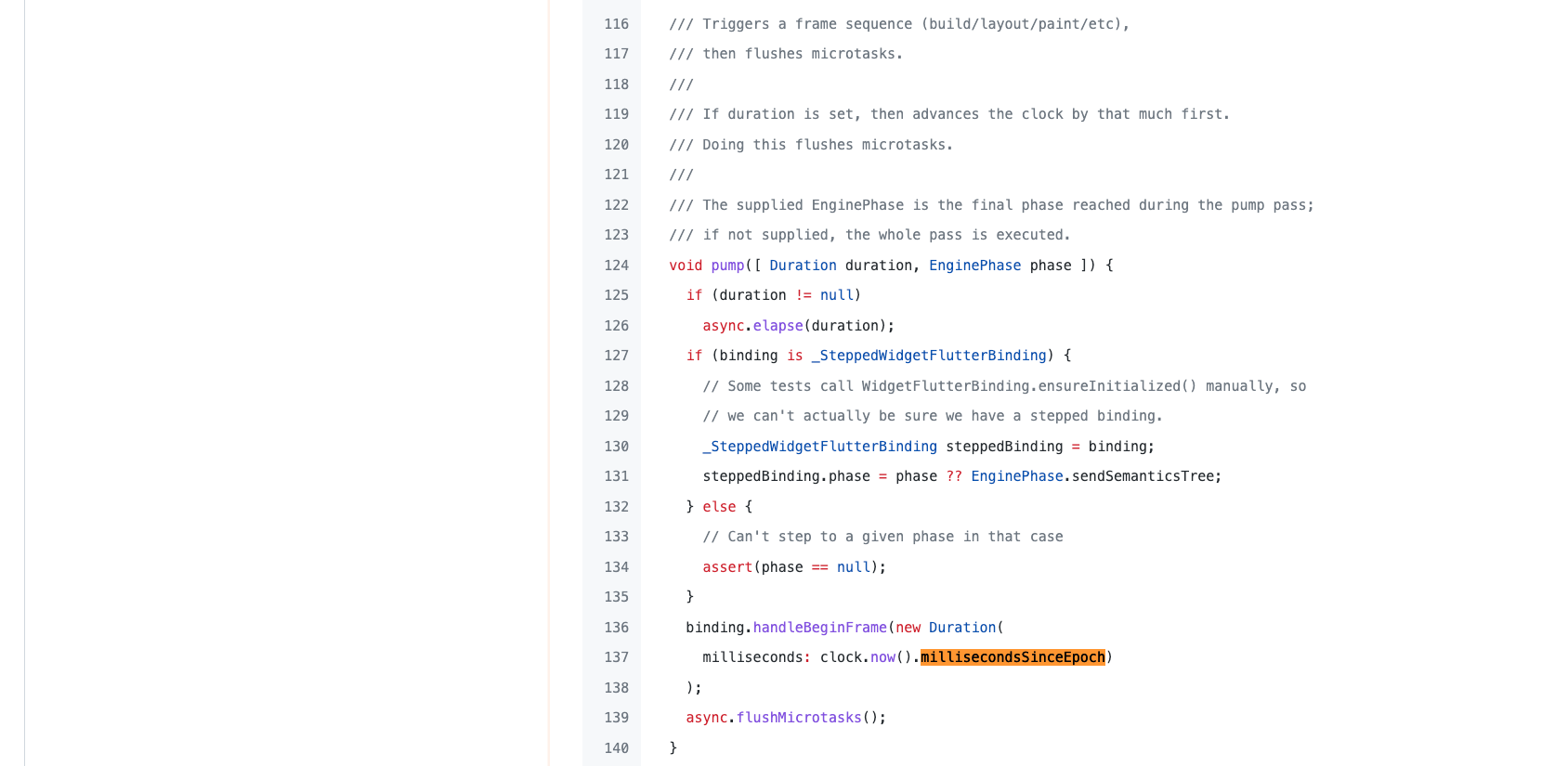 `AutomatedTestWidgetsFlutterBinding.pump` does not provide real ...