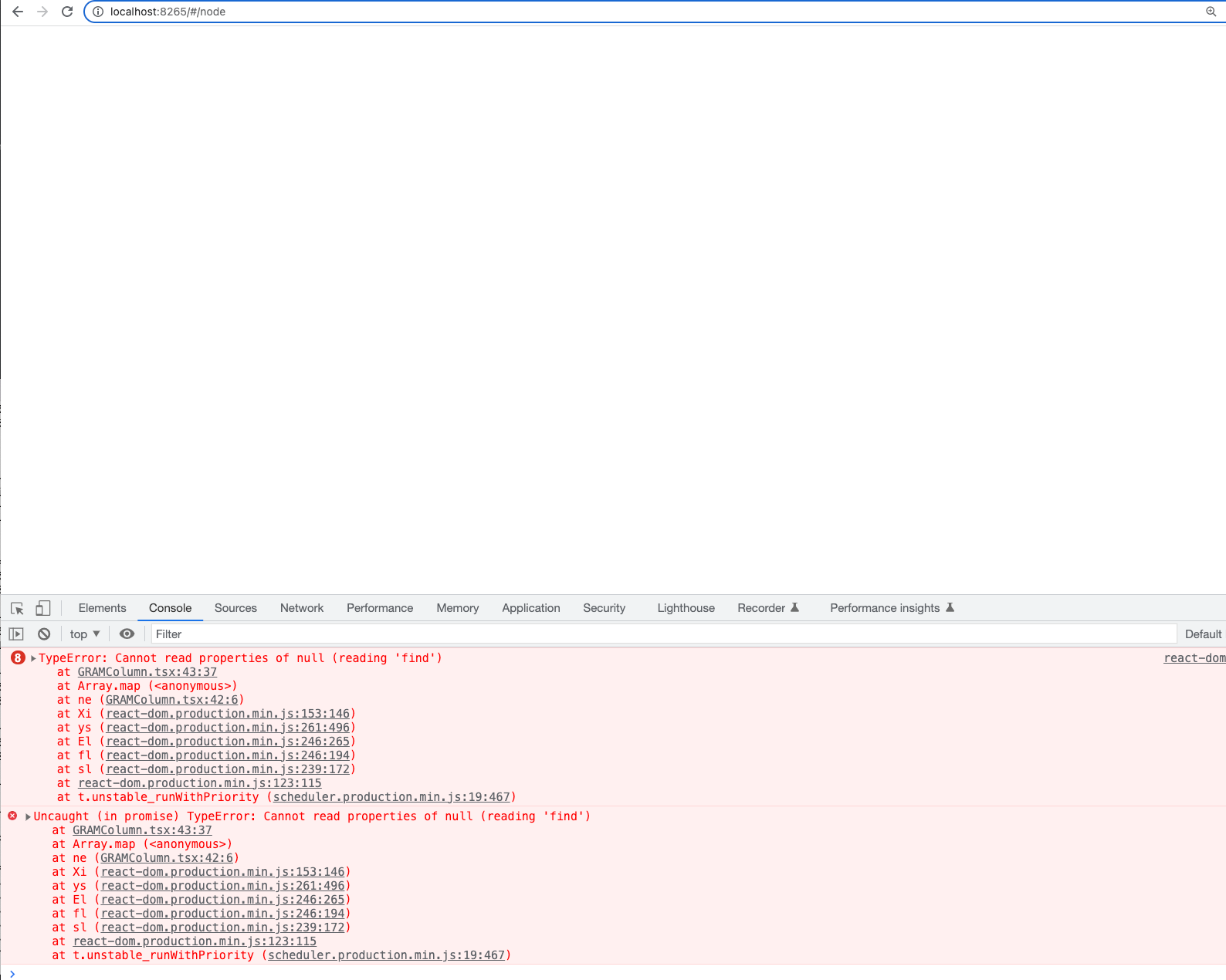 [Dashboard] The dashboard crashes, i.e. blank screen · Issue #30854 · ray-project/ray · GitHub