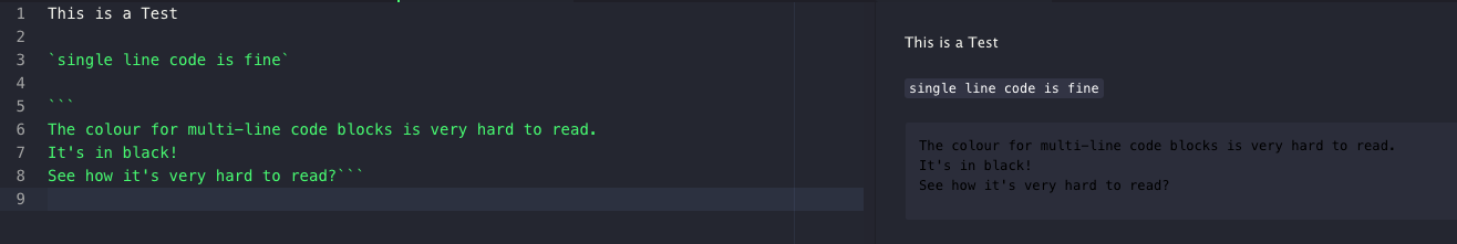 Code Blocks Have Black Text In Markdown Preview · Issue 19 · Draculaatom · Github 