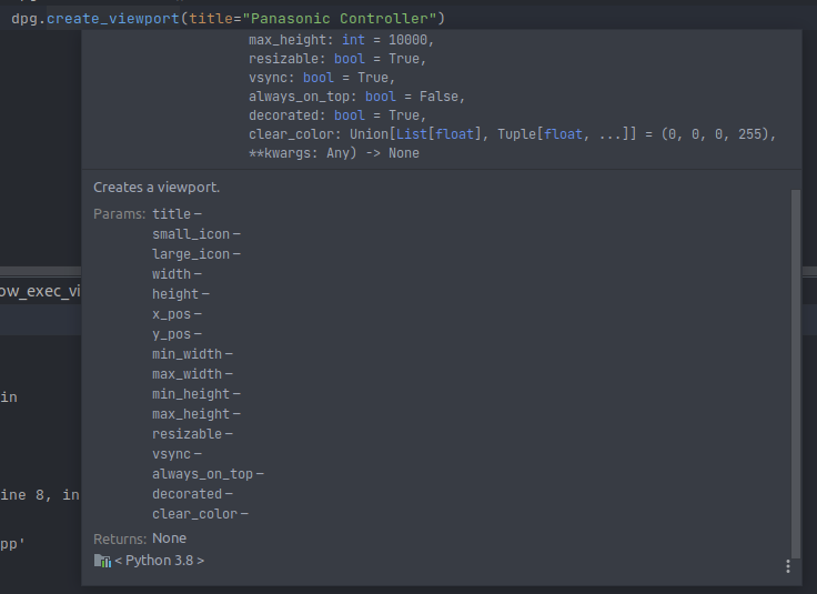 Improve python documentation · Issue #1323 · hoffstadt/DearPyGui · GitHub