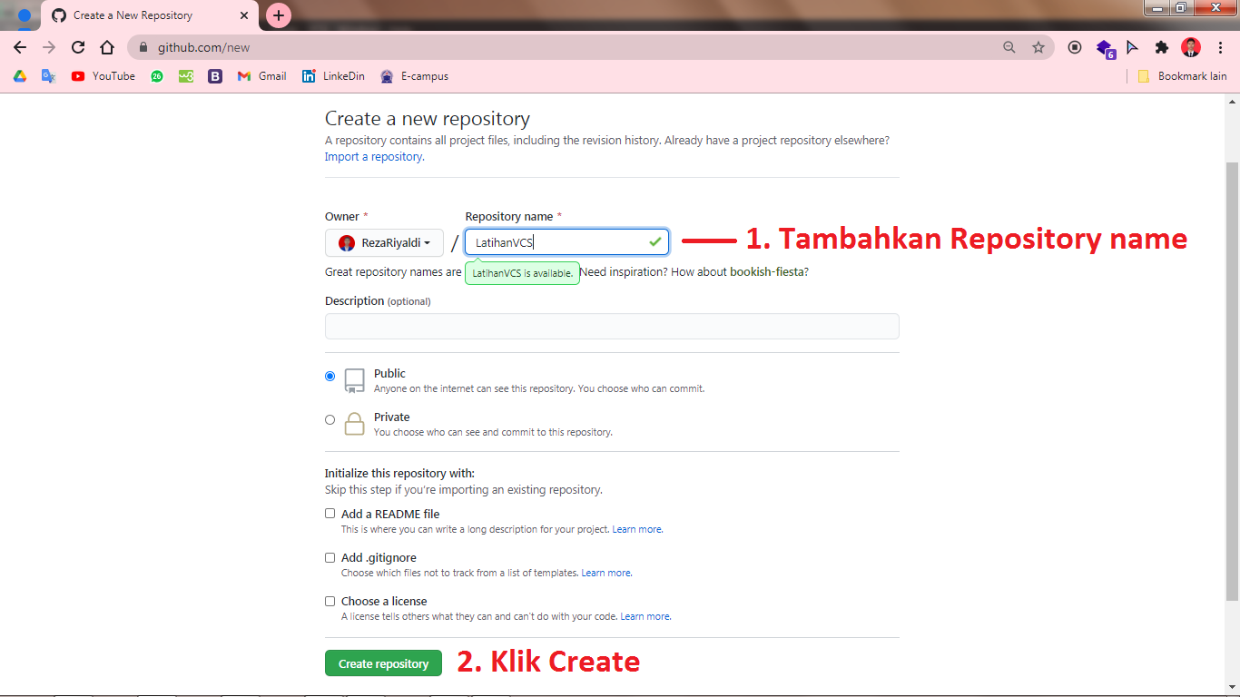 GitHub - RezaRiyaldi/LatihanVCS