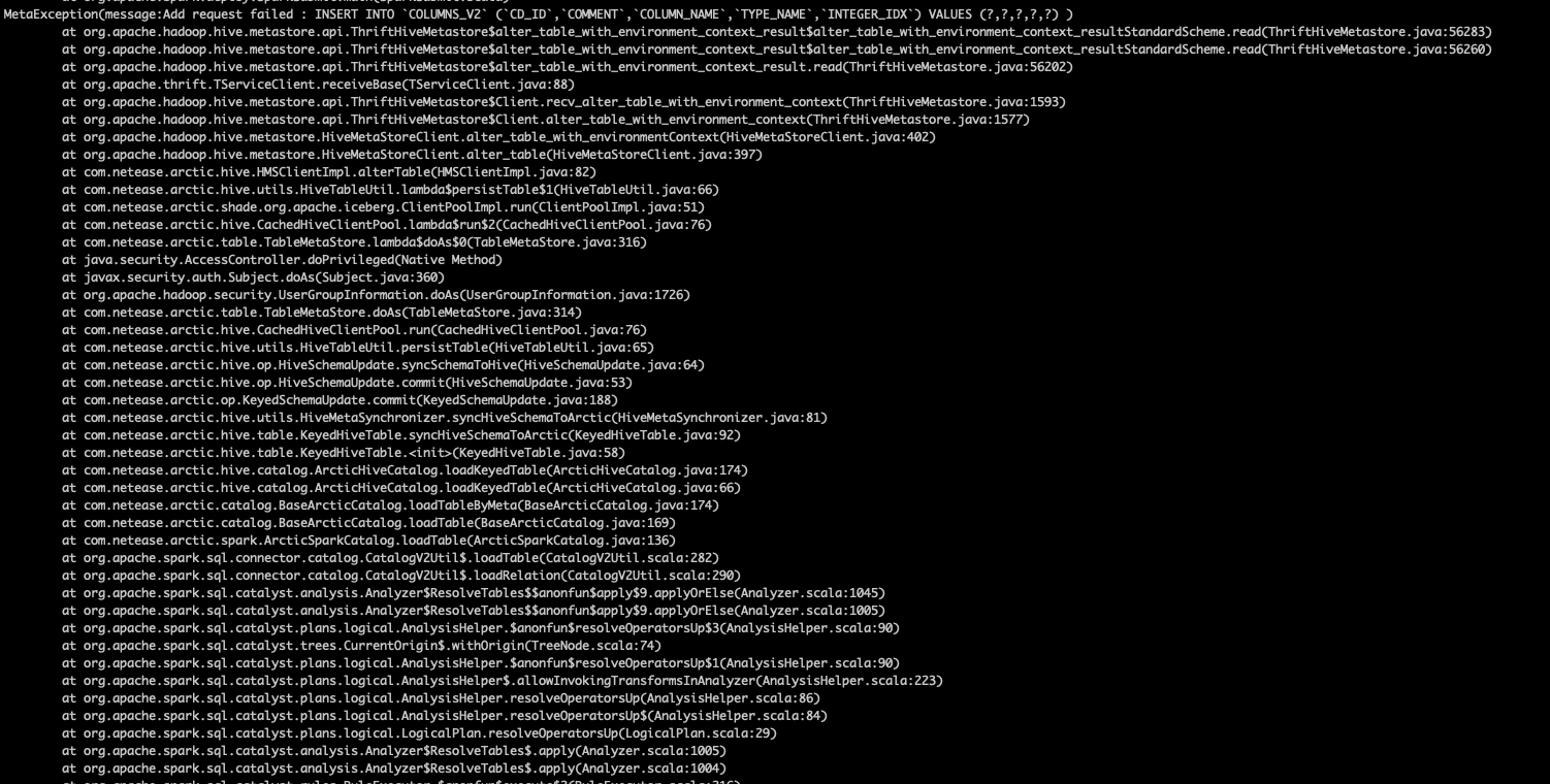 [bug] Altertableaddcolumn Not Support Field With Uppercase Letters In Spark · Issue 1369