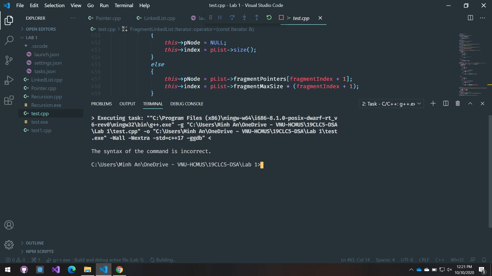 Error when compiling g++ in VSCode ( integrate ) · Issue #2411 · cmderdev/cmder · GitHub