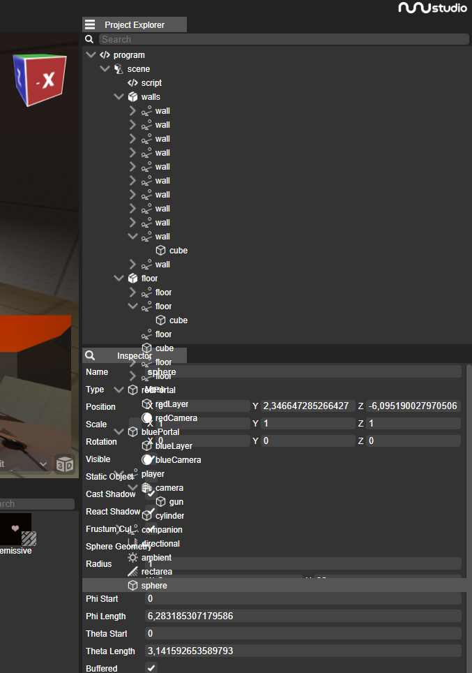 Inspector mixed up with Explorer · Issue #247 · tentone/nunuStudio · GitHub