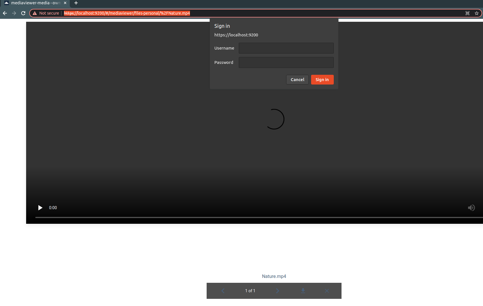 Ocis Previewing Video From Mediaviewer Pops Up A Sign In Dialog · Issue 5840 · Owncloudweb
