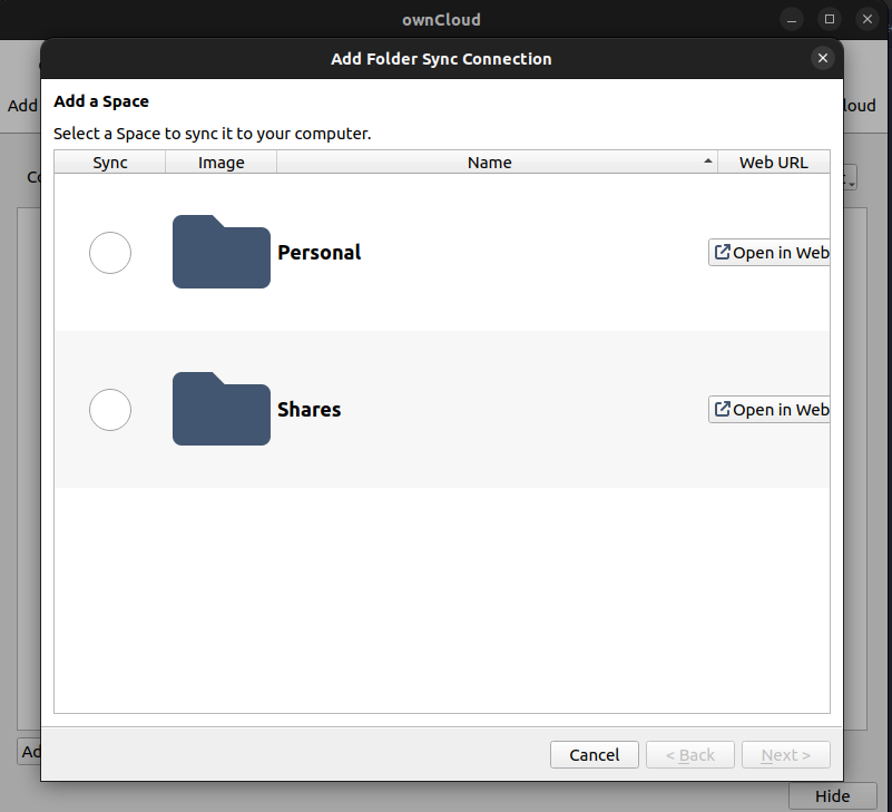 [4] Spaces are not listed immediately when adding folder sync connection manually · Issue #10718 ...