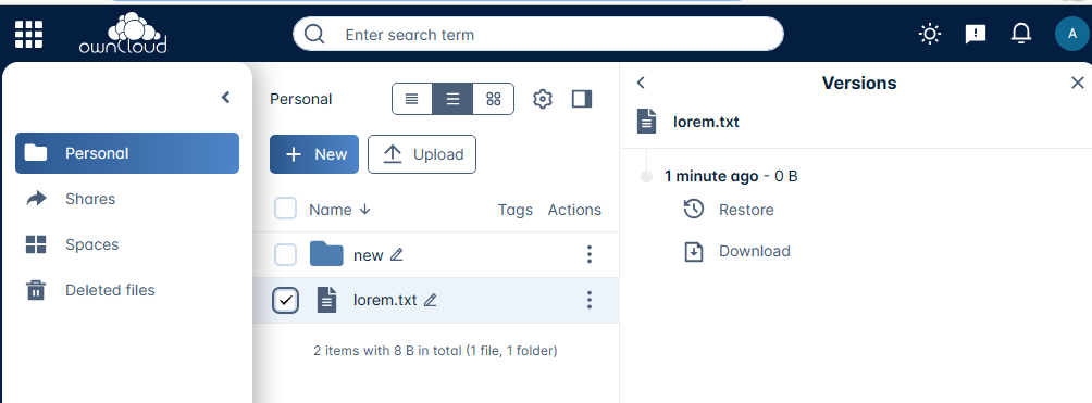 Direct Access Ocis Versions In Owncloud Web · Issue 10197 · Owncloudclient · Github