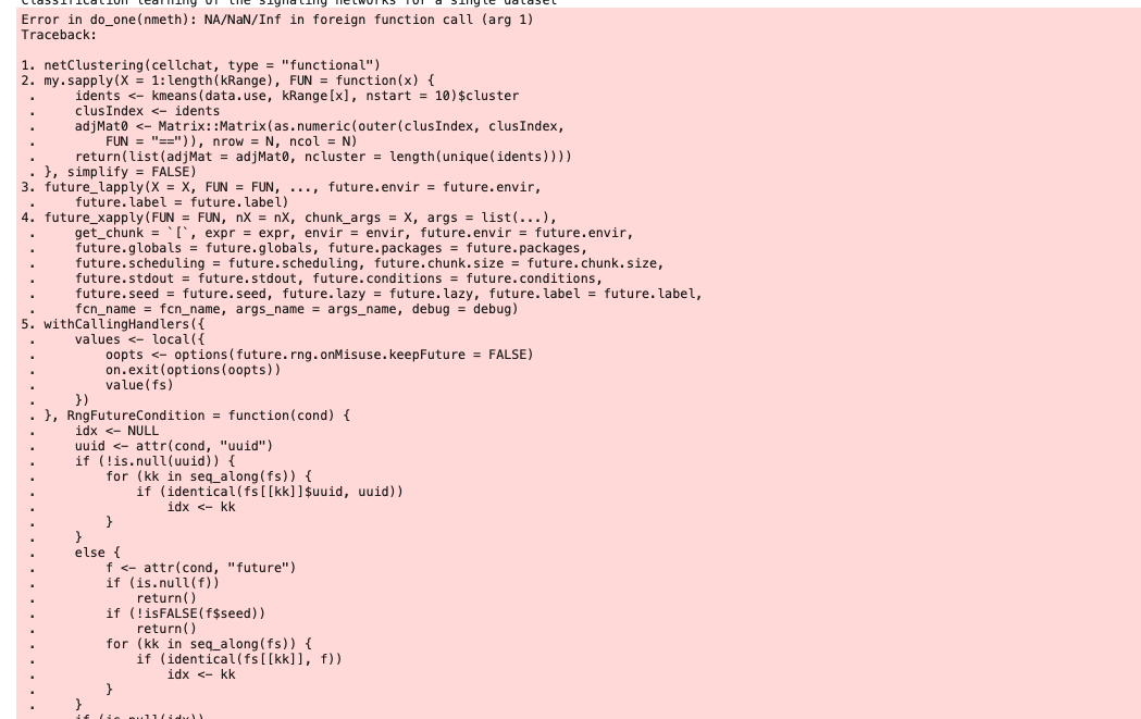 error in running netClustering · Issue #325 · sqjin/CellChat · GitHub