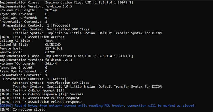 StoreSCP stops accepting requests when using MaxClientsAllowed and a ...